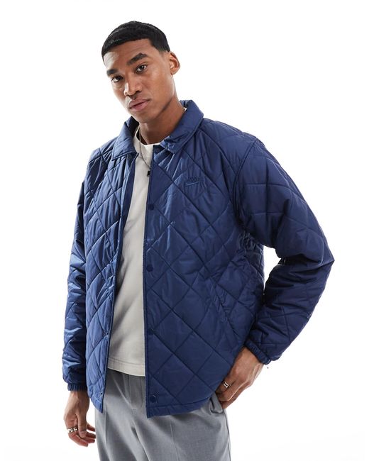 Nike Club Quilted Jacket in Blue for Men | Lyst