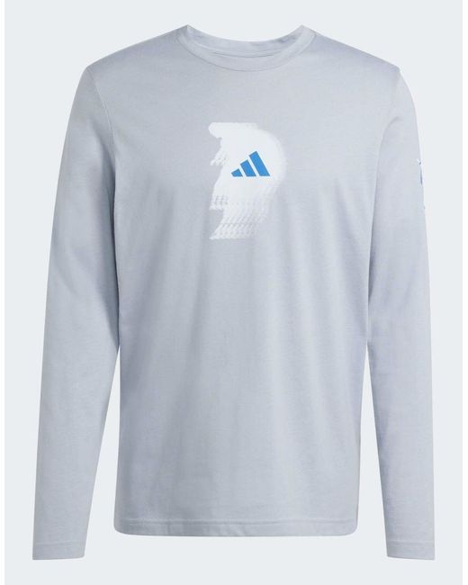 adidas Originals Jude Bellingham Long Sleeve Tee in Blue for Men | Lyst UK