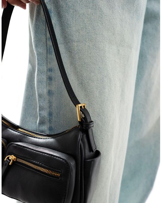 Mango Utility Pocket Shoulder Bag in Grey | Lyst UK