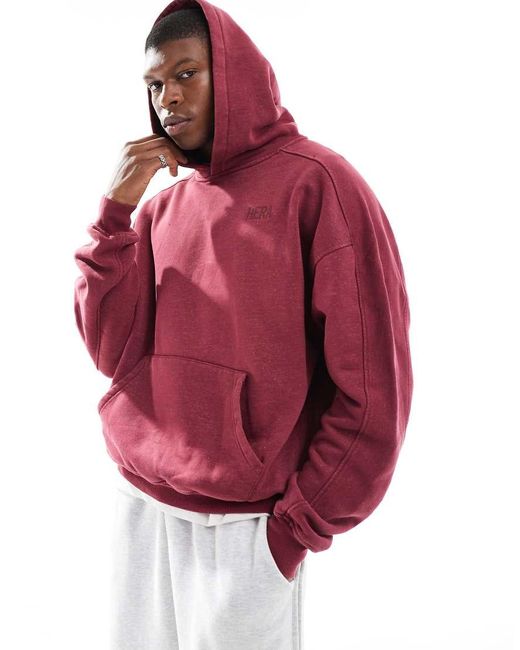 HERA Washed Graphic Hoodie in Red for Men | Lyst UK