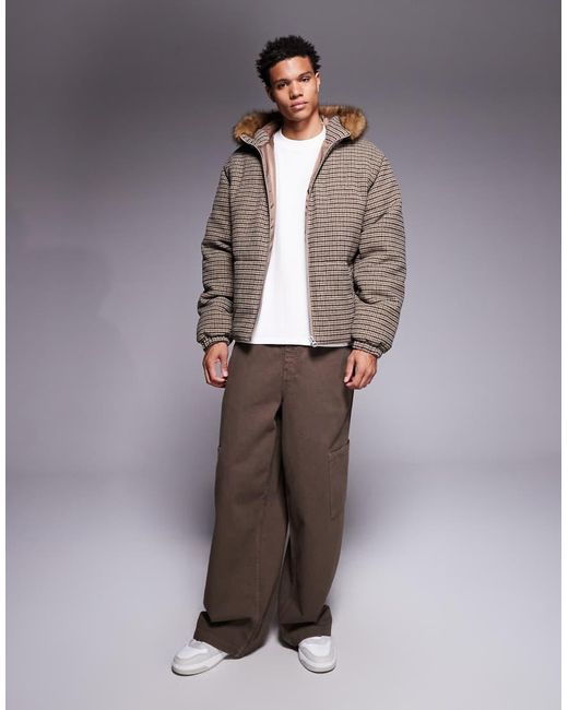 ASOS Puffer Jacket in Grey for Men | Lyst UK