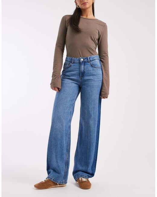 Vero Moda Allison Straight Leg Two Tone Jeans in Blue | Lyst UK