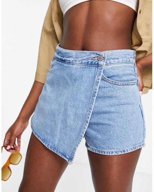 Levis Denim Skort In Blue Lyst Uk
