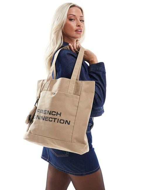 French Connection Slouchy Shopper Bag in Brown | Lyst UK