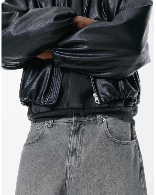 Pull&Bear Relaxed Fit Baggy Jeans in Grey for Men | Lyst UK