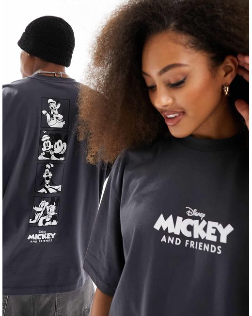 ASOS Disney Oversized Unisex Tee With Mickey Mouse And Friends Spine ...