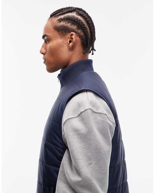 ASOS Peakmaxtm Quilted Gilet in Blue for Men | Lyst UK