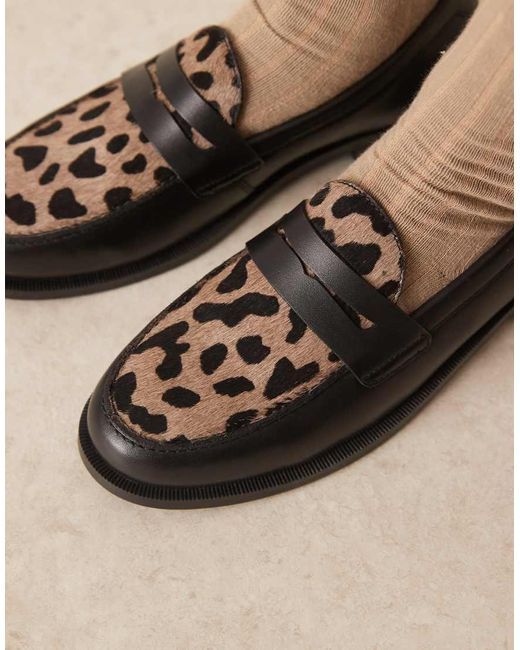 Walk London Rhea Saddle Loafer in Brown | Lyst UK