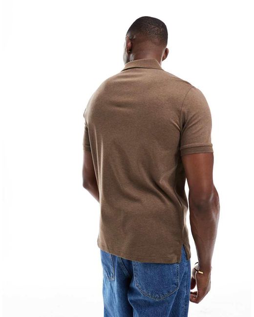 Polo Ralph Lauren Icon Logo Pima Cotton Polo in Brown for Men | Lyst UK