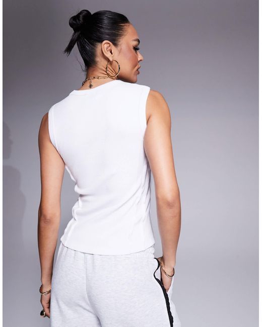 ASOS Weekend Collective Singlet With Embroidered Circle Logo in Gray | Lyst