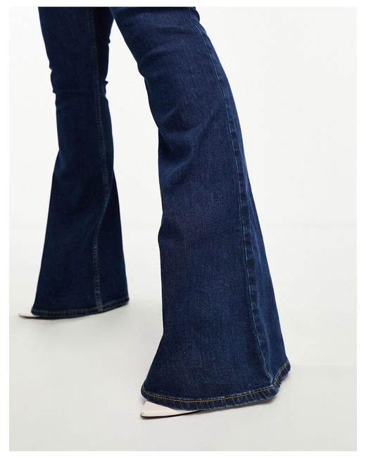Asos Hourglass Power Stretch Flare In Blue Lyst