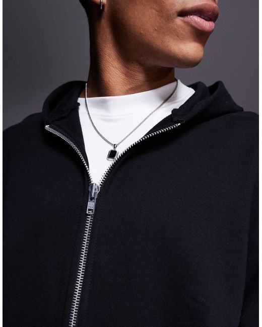 ASOS Premium Heavyweight Oversized Zip Up Hoodie 400gsm With Fixed Hem ...
