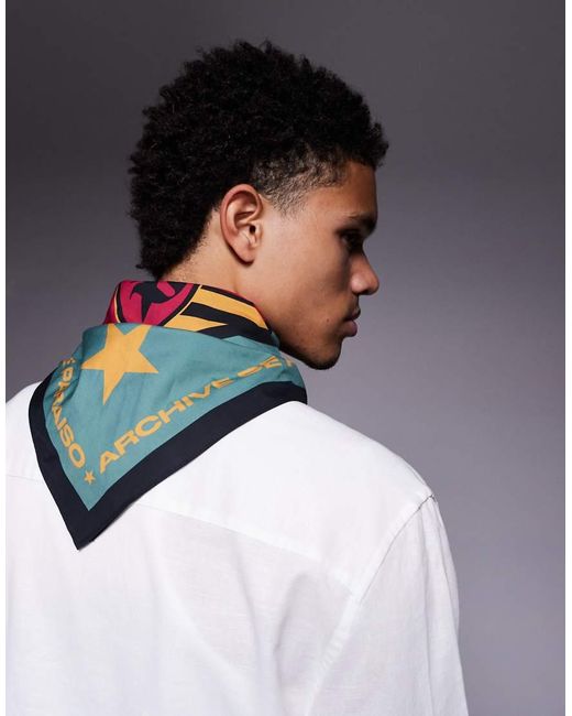 ASOS Paraiso Cotton Headscarf in Grey for Men | Lyst UK