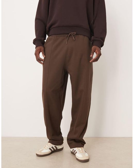 ASOS Oversized Trackies With Pintuck Detail in Natural for Men | Lyst UK