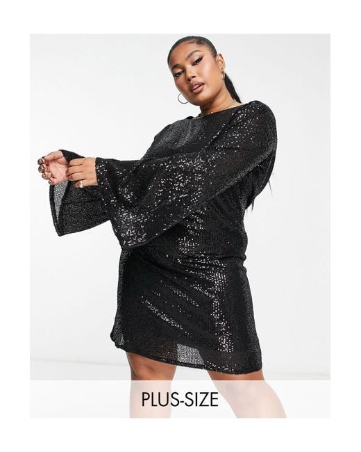 River Island Cowl Back Sequin Mini Dress In Black Lyst Canada