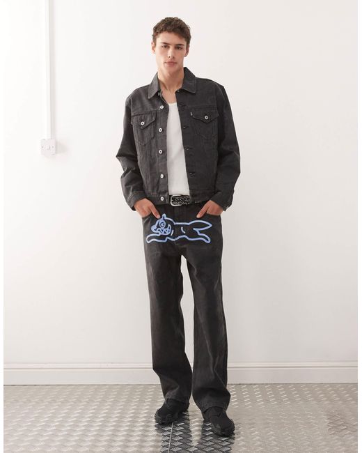 ICECREAM Every Flavour Denim Double Scoop Straight Leg Jeans in Black ...