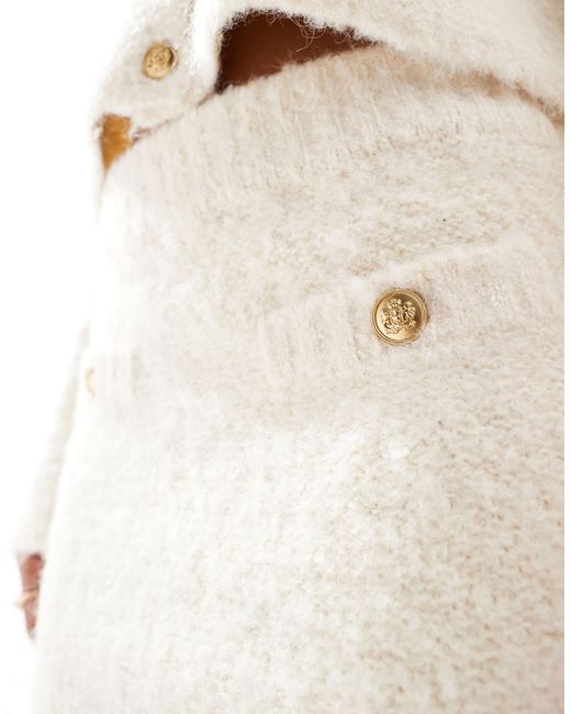 ASOS Boucle Mini Skirt Co-ord in White | Lyst