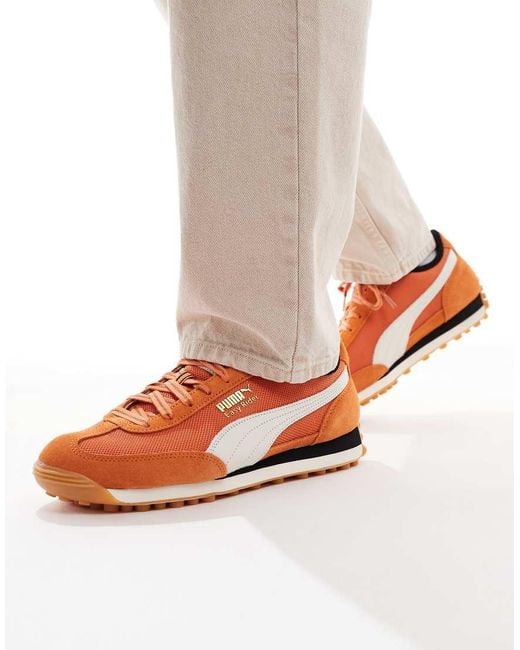 PUMA Easy Rider Footie Trainers in Orange | Lyst UK