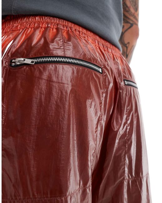 ASOS Heat Reactive Festival Cargo Pants in Red for Men | Lyst