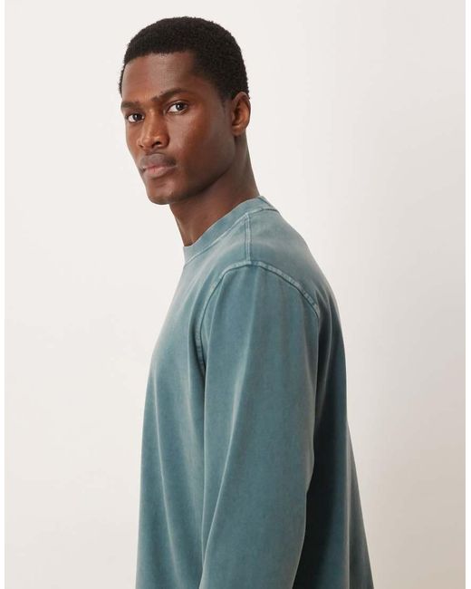 Abercrombie & Fitch Long Sleeve Premium Heavyweight Top in Blue for Men | Lyst UK