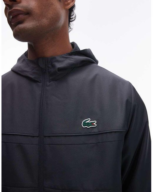 Lacoste Performance Zip Up Quilted Jacket in Blue for Men | Lyst UK