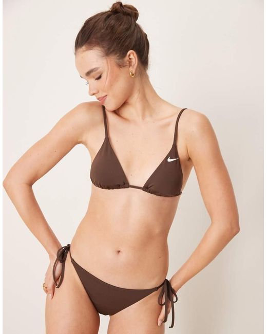 Nike Nike Essential String Bikini Bottom in Natural | Lyst UK