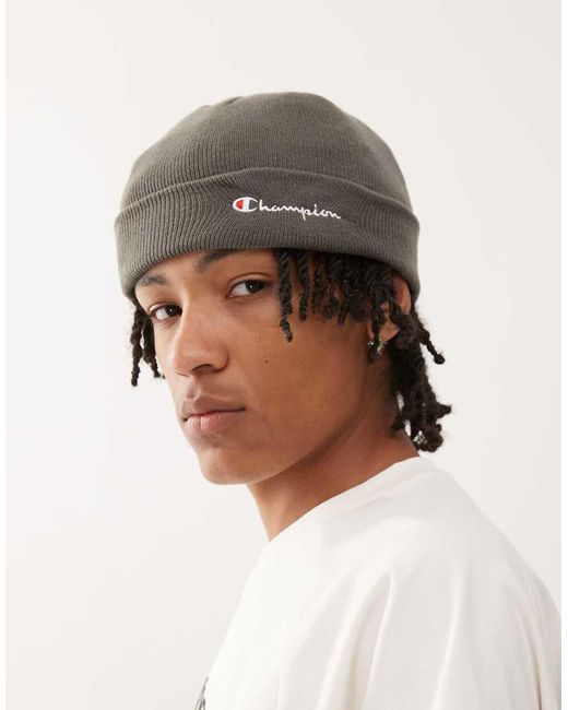Champion Beanie in White for Men | Lyst UK