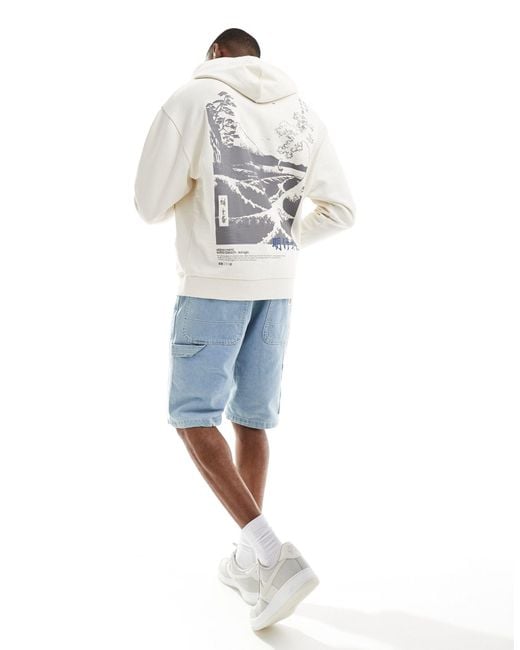 ASOS Oversized Hoodie With Back Outdoor Print And Front Chest Print in ...