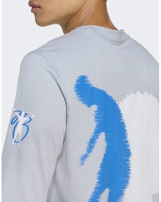 adidas Originals Jude Bellingham Long Sleeve Tee in Blue for Men | Lyst UK