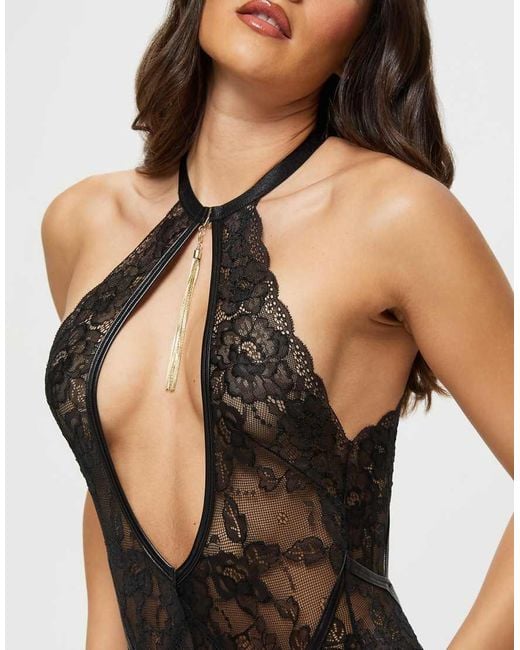 Ann Summers Fascinate Crotchless Body in Black | Lyst UK
