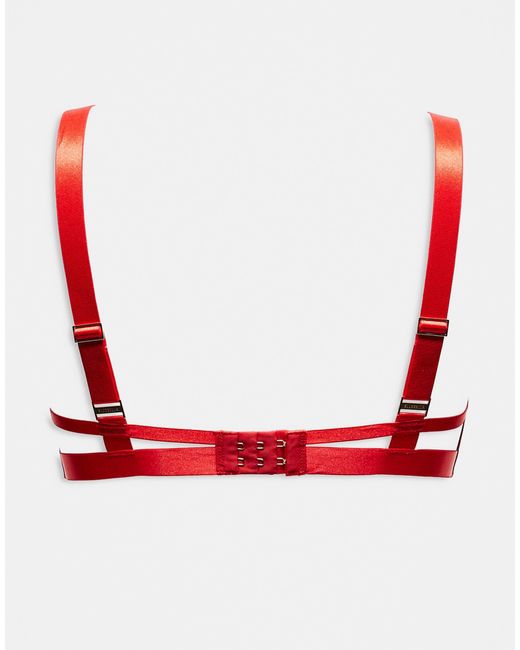 Bluebella Ariana Wi Bra With Strapping Details in Red | Lyst
