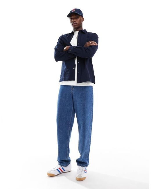 Another Influence Cargo Overshirt in Blue for Men | Lyst