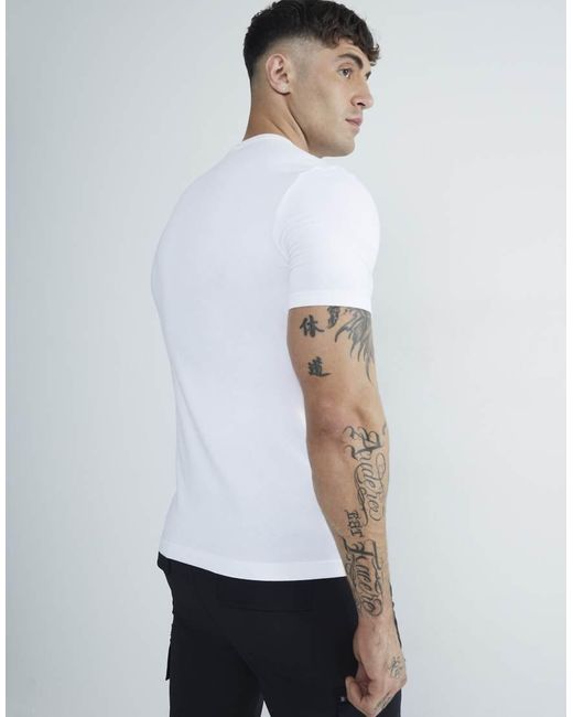 River Island 3Pk Muscle Fit T-Shirts in White for Men | Lyst UK