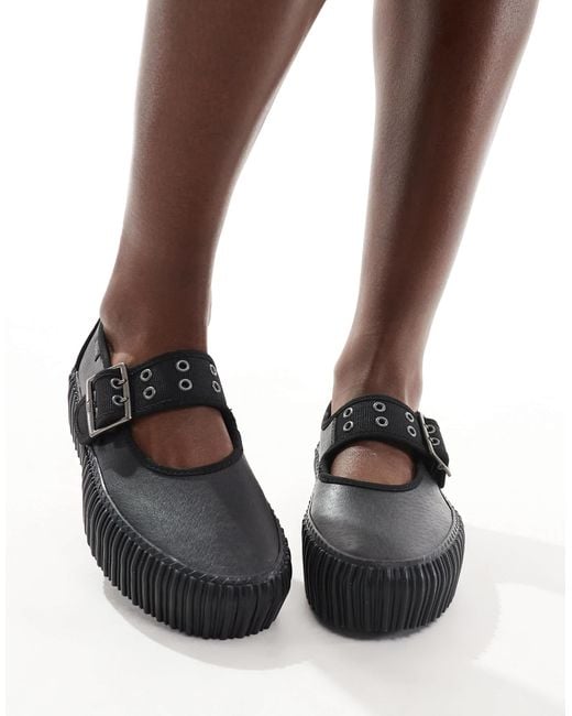 Vans Mary Jane Creepers in Black | Lyst