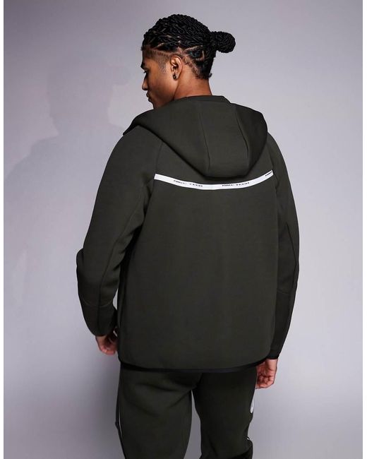 Nike Tech Fleece Reflective Full Zip Hoodie in Grey for Men | Lyst UK