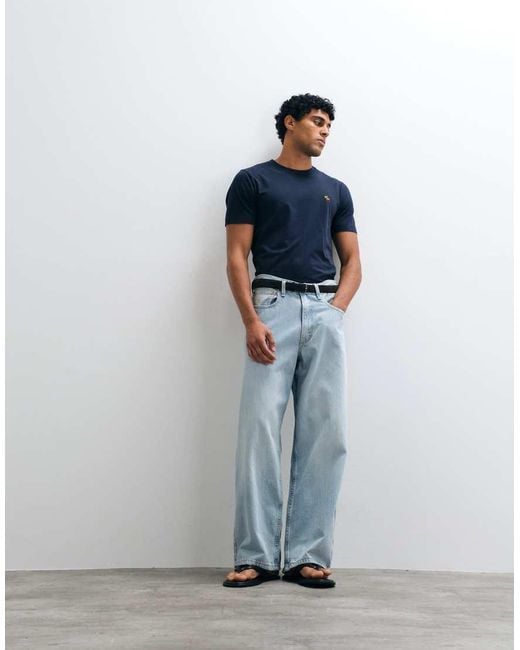 Abercrombie & Fitch Icon Logo Essential T-shirt in Blue for Men | Lyst UK