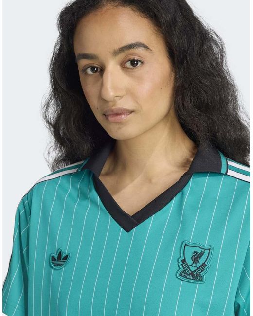 adidas Originals Liverpool Fc Terrace Icons Dress in Blue | Lyst UK