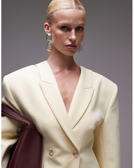 ASOS Sculpted Blazer Dress in Gray | Lyst