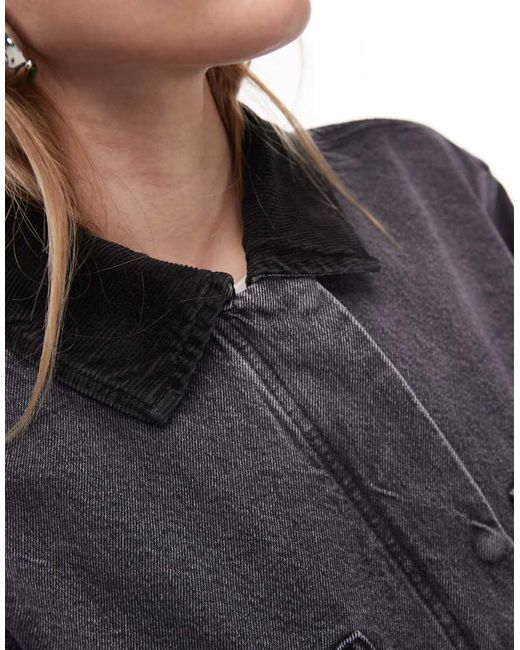 ARKET Canvas Barn Jacket in Black | Lyst UK