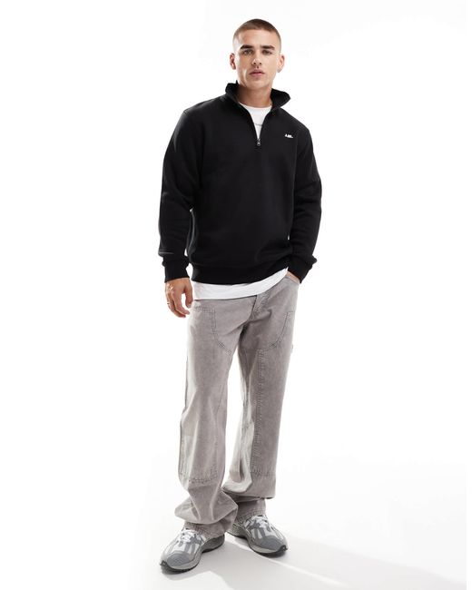 JJ Rebel Half Zip Sweatshirt With Small Chest Logo in Black for Men | Lyst
