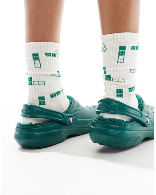 Crocs™ Classic Lined Clog in Green | Lyst UK