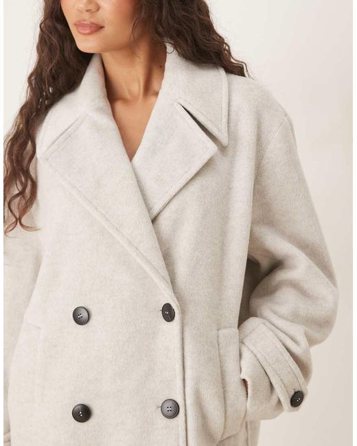 Glamorous Double Breasted Jacket in Natural | Lyst UK