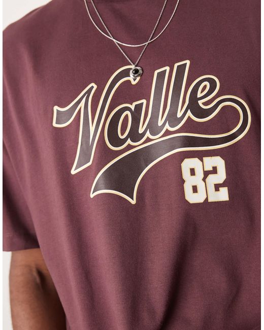 ASOS Oversized T-shirt With Varsity Graphics in Purple for Men | Lyst