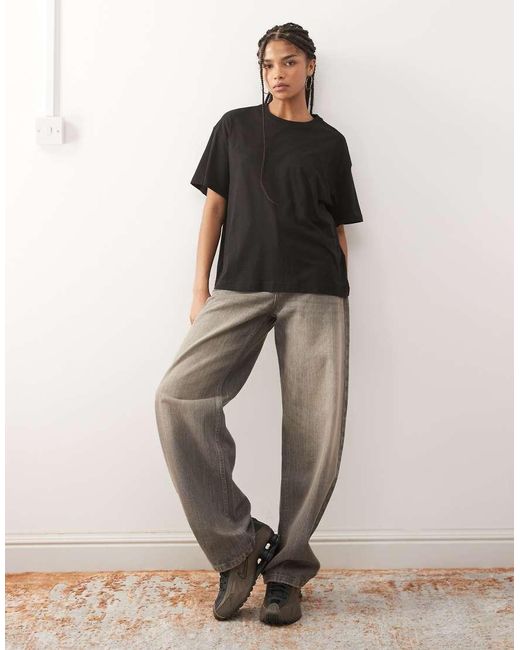 Weekday Boxy Fit Oversized T-shirt in Black | Lyst UK