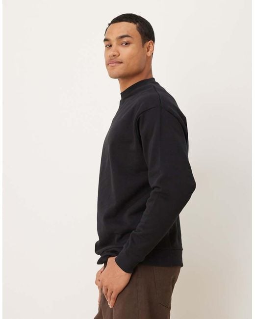 ASOS Essentials Relaxed Fit Sweatshirt in Black for Men | Lyst UK