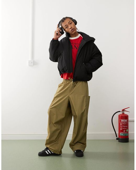 Weekday Floyd Bomber Puffer Coat in Black for Men | Lyst