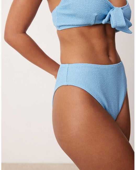 Peek & Beau Fuller Bust Crinkle Bikini Bottom in Blue | Lyst
