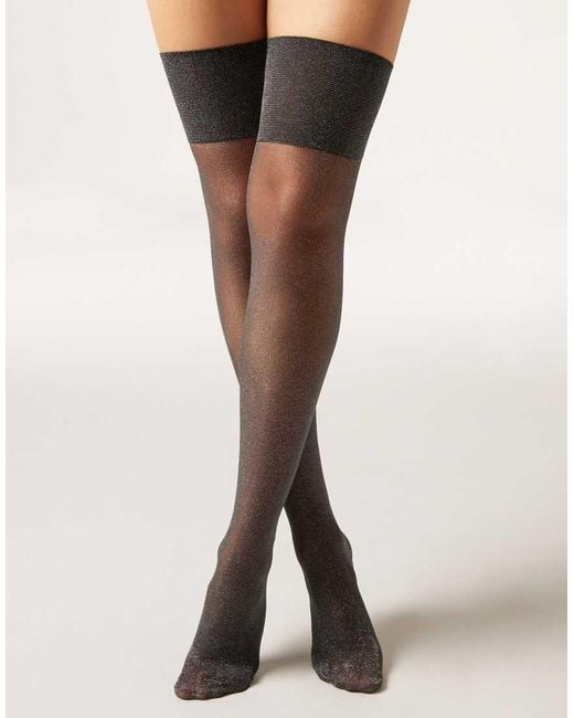 Calzedonia 20 Denier Glitter in Brown | Lyst UK