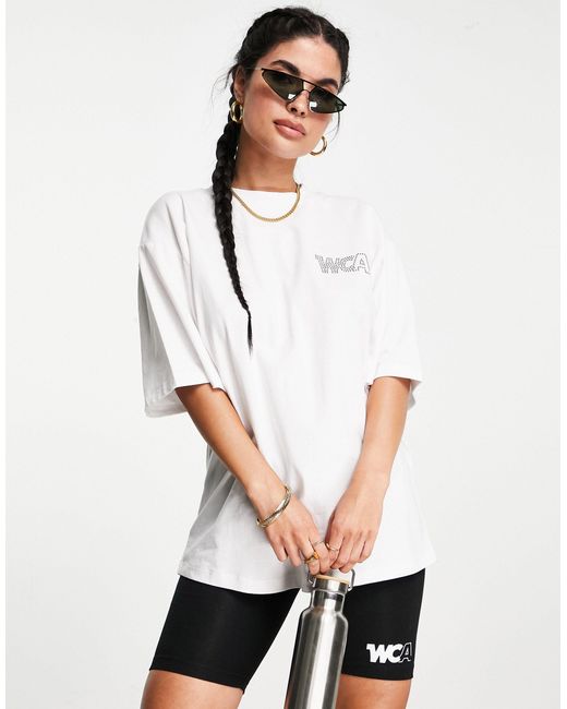 Asos Cotton Asos Weekend Collective Oversized T Shirt With Hotfix Logo
