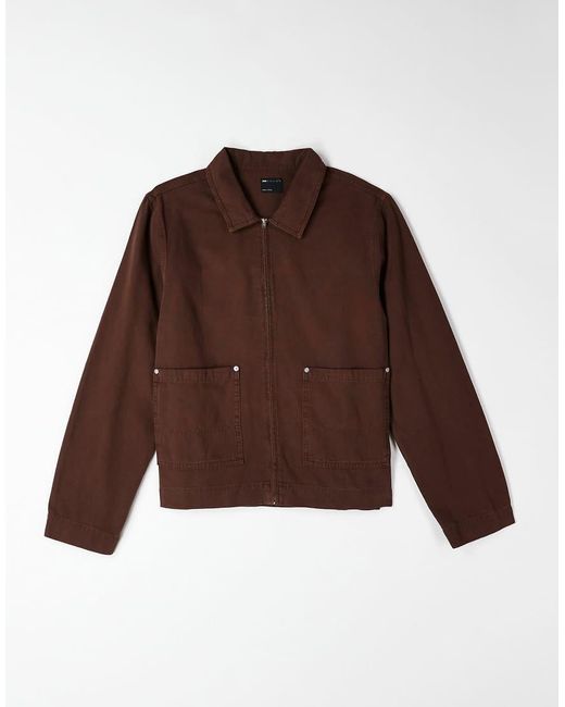 ASOS Regular Harrington Jacket in Brown for Men | Lyst UK